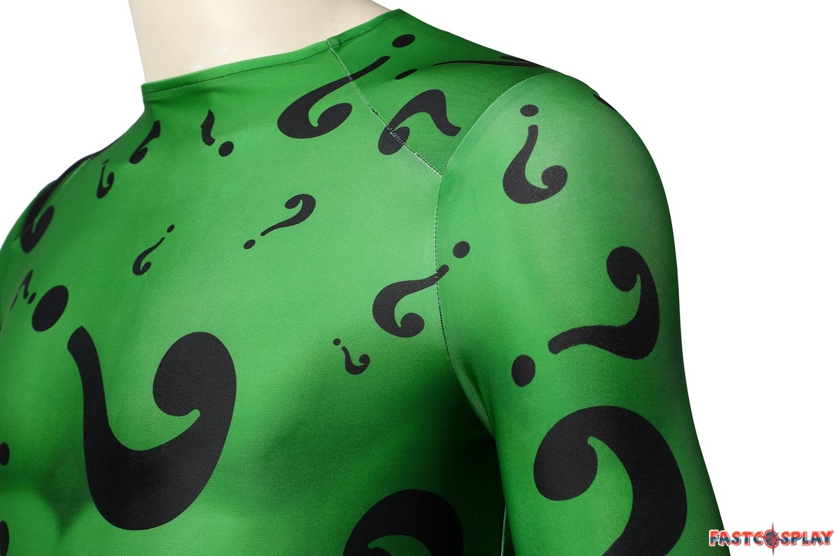 Batman Forever Riddler Green Cosplay Jumpsuit
