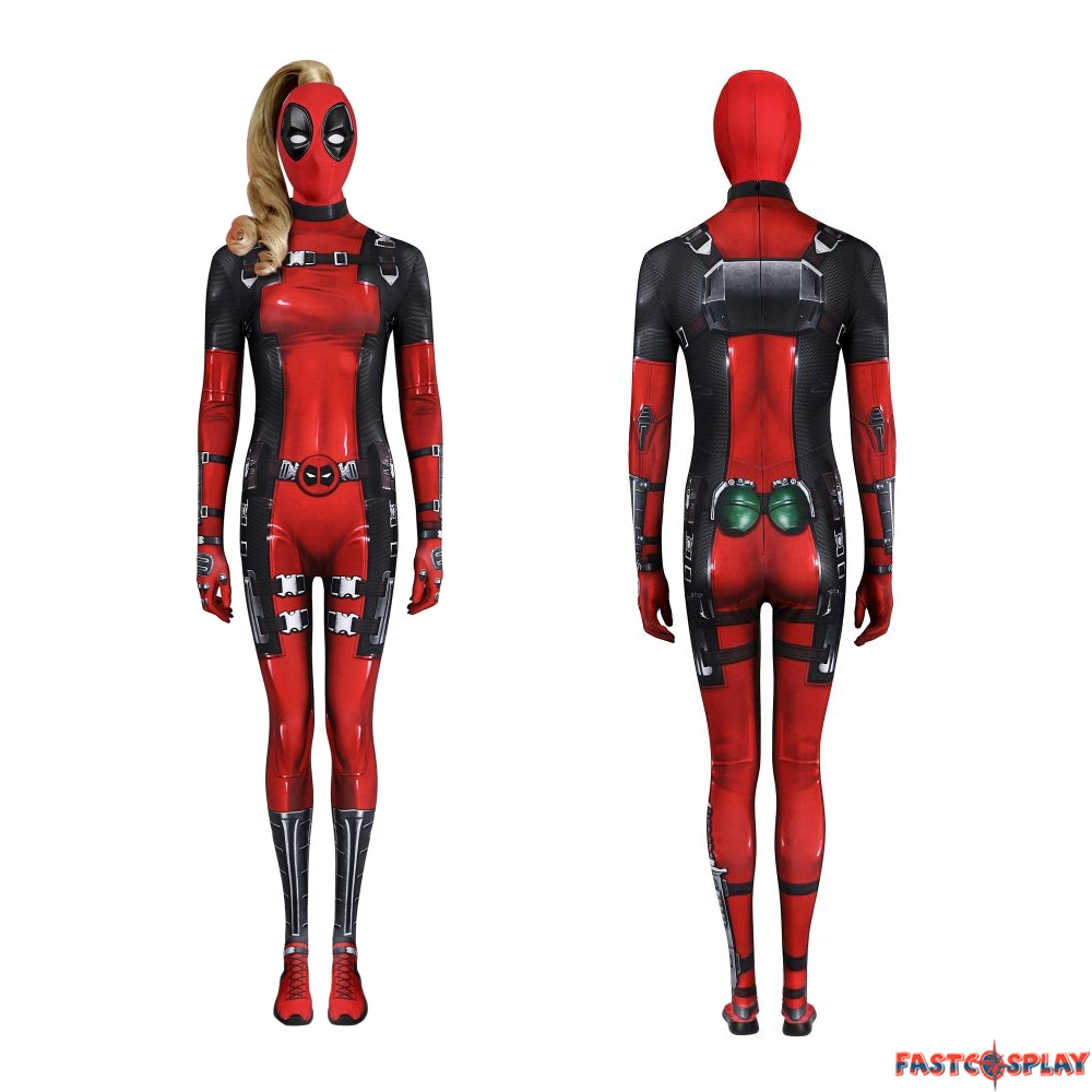Lady Deadpool Female Deadpool Cosplay Jumpsuit
