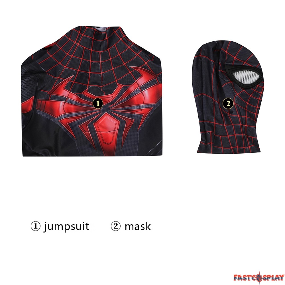 PS5 Spider-Man Miles Morales Advanced Tech Suit Cosplay Jumpsuit