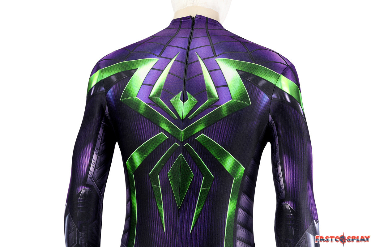 Spider-Man Miles Morales Purple Reign Suit Cosplay Jumpsuit